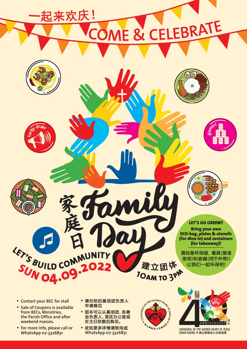Family Day | 家庭日 - Cathedral of The Sacred Heart of Jesus, Johor Bahru.